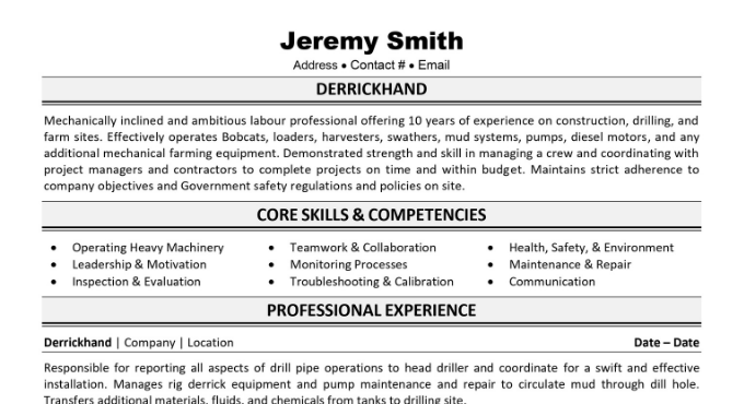 30 Oil & Gas Resume Samples that Land Interviews [PDG Resume Template ...