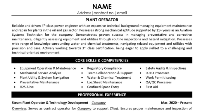 30 Oil & Gas Resume Samples that Land Interviews [PDG Resume Template ...