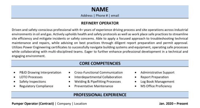 30 Oil & Gas Resume Samples that Land Interviews [PDG Resume Template ...
