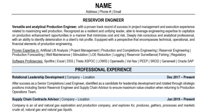 30 Oil & Gas Resume Samples that Land Interviews [PDG Resume Template ...