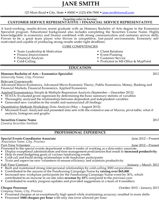 Customer Service Representative Resume Sample Template